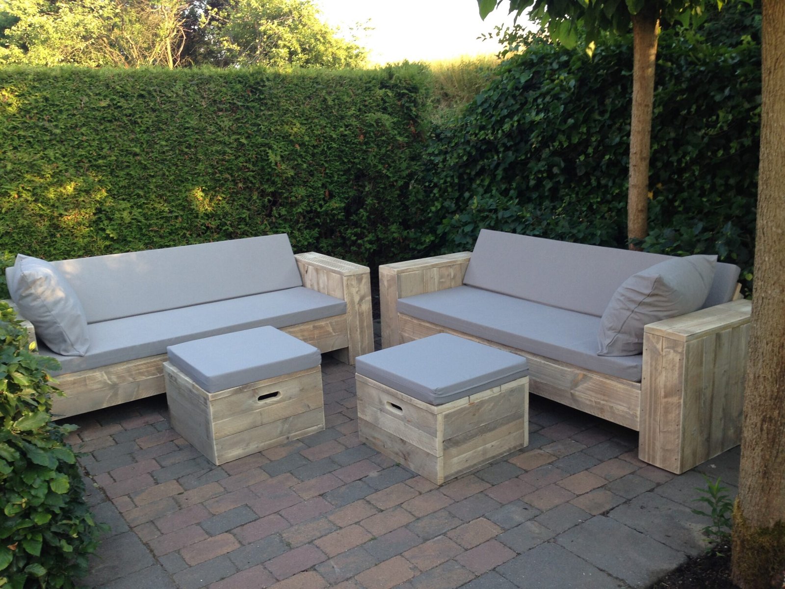 Steigerhouten Loungeset Bilor